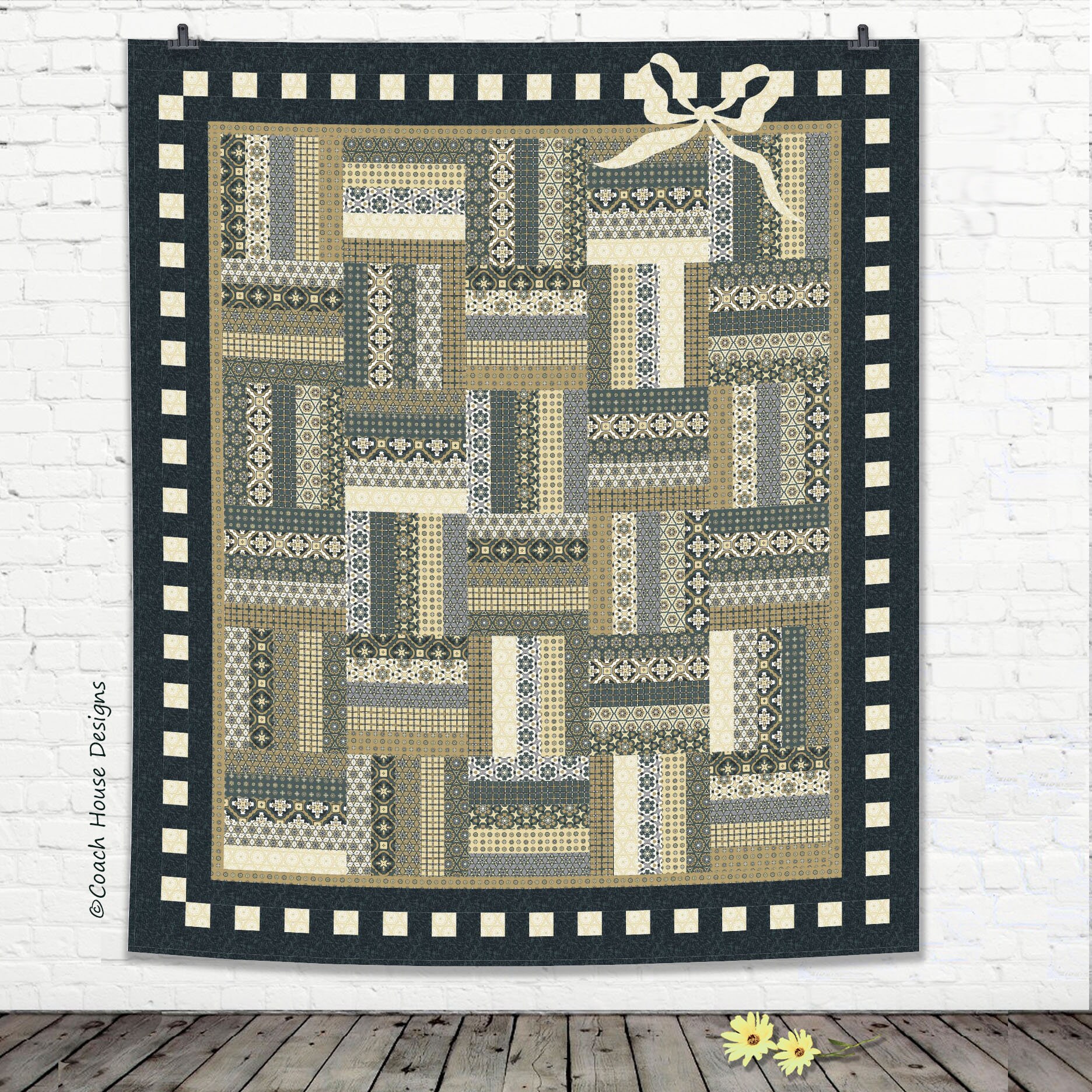 Farmhouse Ribbons Digital PDF Quilt Pattern by Coach House Designs - Etsy