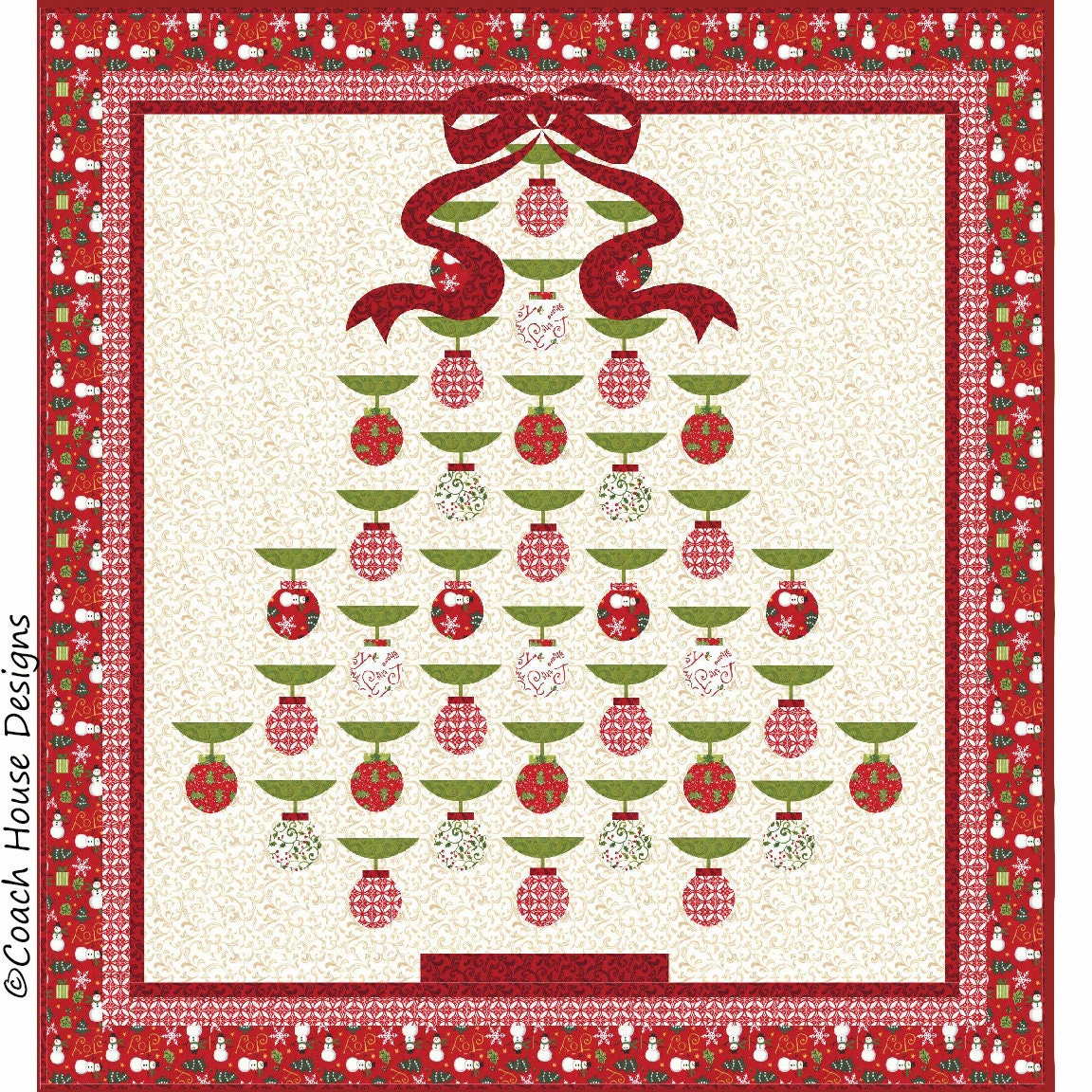 Tree Bells Digital PDF Quilt Pattern by Coach House Designs - Etsy