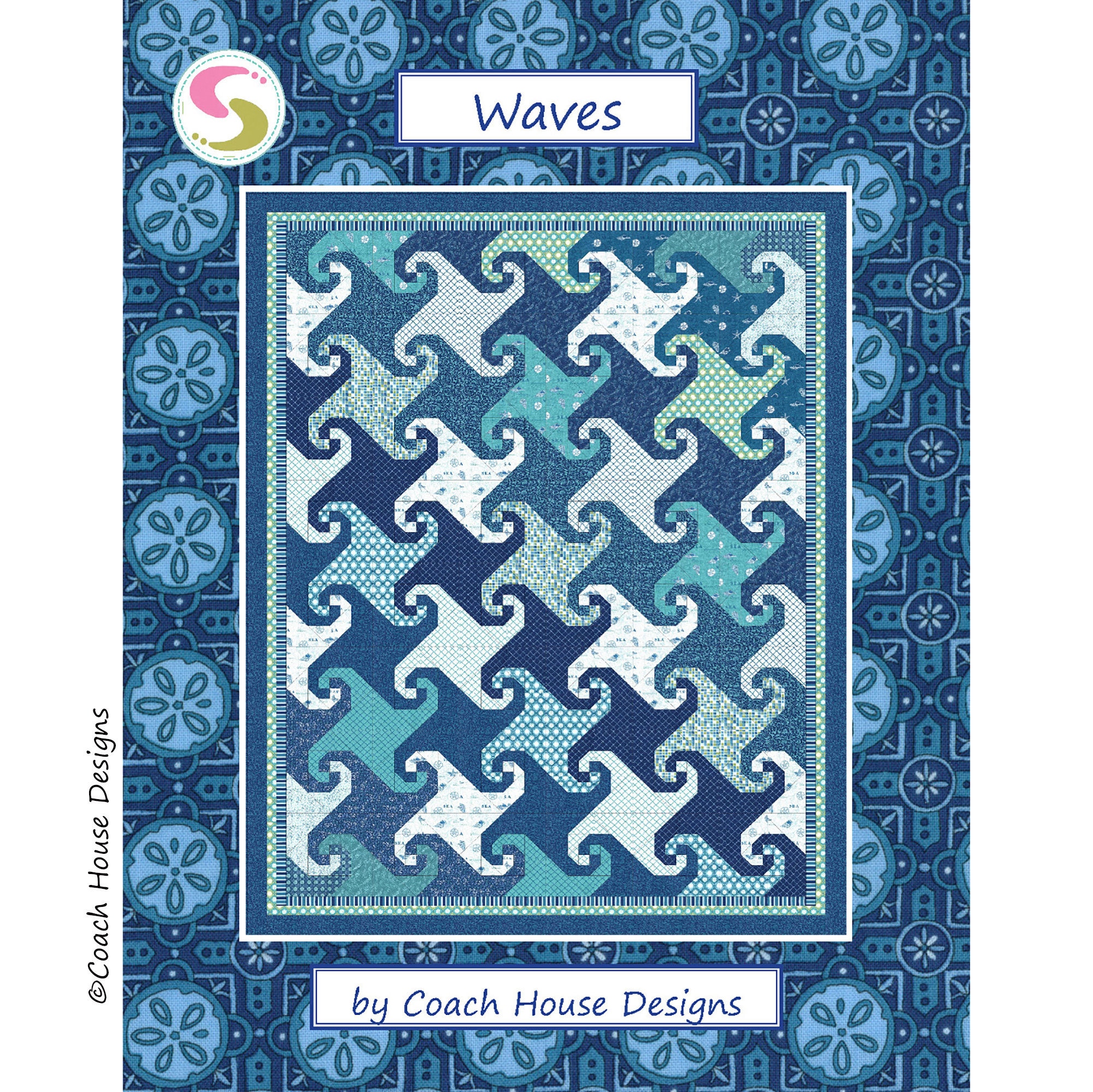 Waves Digital PDF Quilt Pattern by Coach House Designs - Etsy