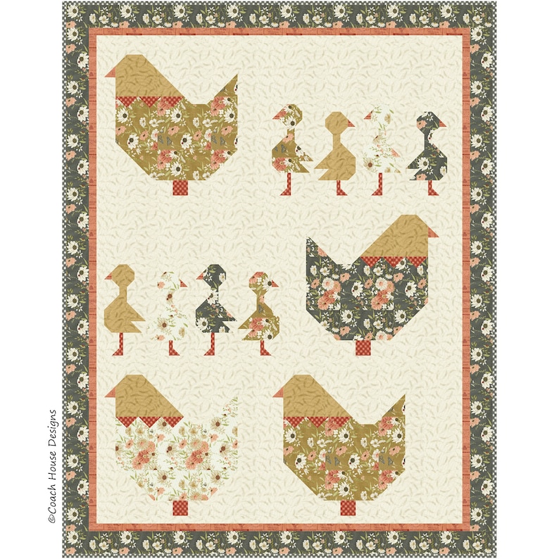Hen Hen Goose Downloadable PDF Quilt Pattern by Coach House Designs ...