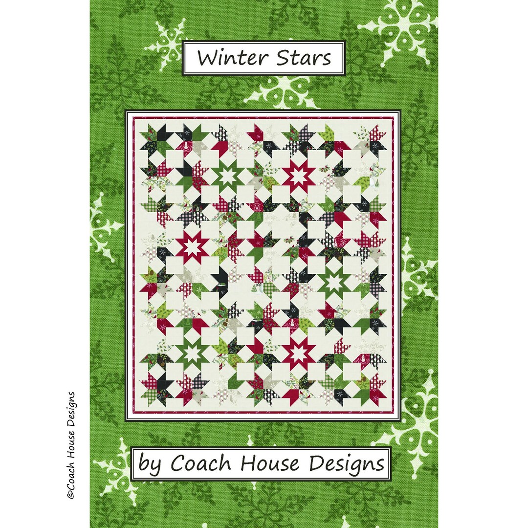 Winter Stars Quilt Pattern: Holiday Lap Quilt (PDF Download) - Etsy
