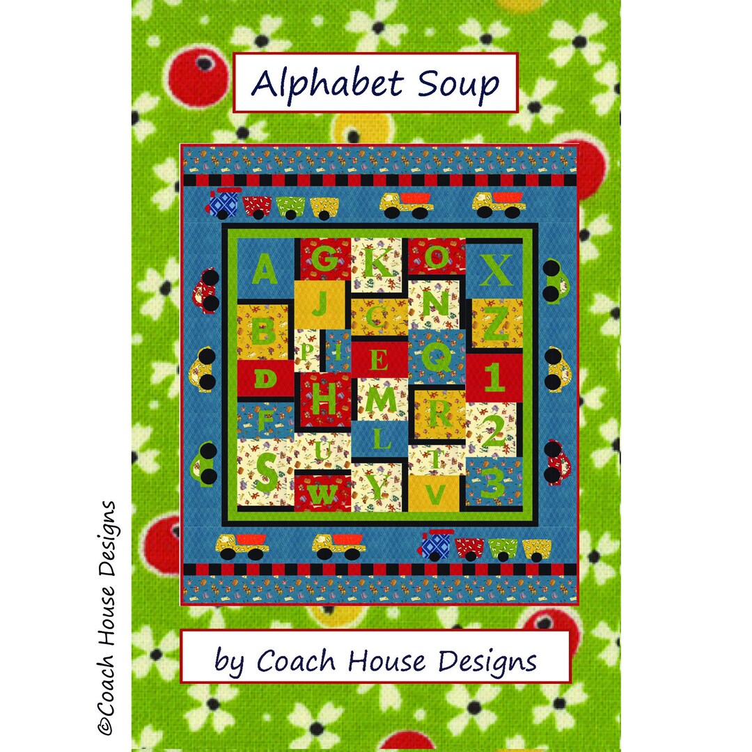 Alphabet Soup Digital PDF Quilt Pattern by Coach House Designs - Etsy