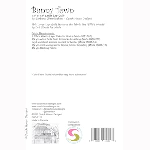 Bunny Town Digital PDF Quilt Pattern by Coach House Designs - Etsy