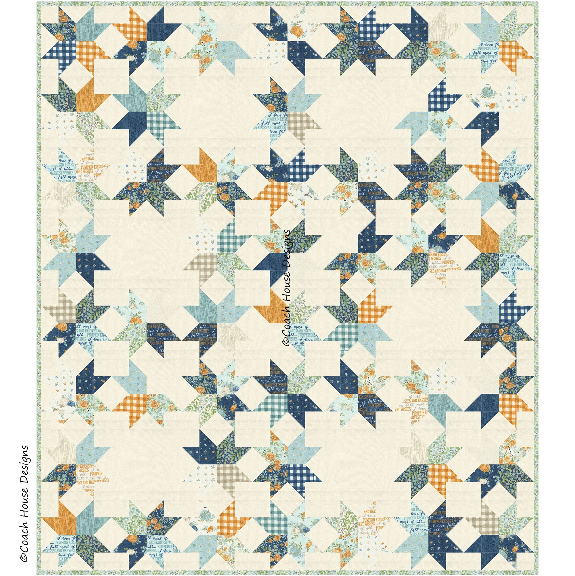 Fading Stars PDF Quilt Pattern by Coach House Designs - DATE NIGHT by ...