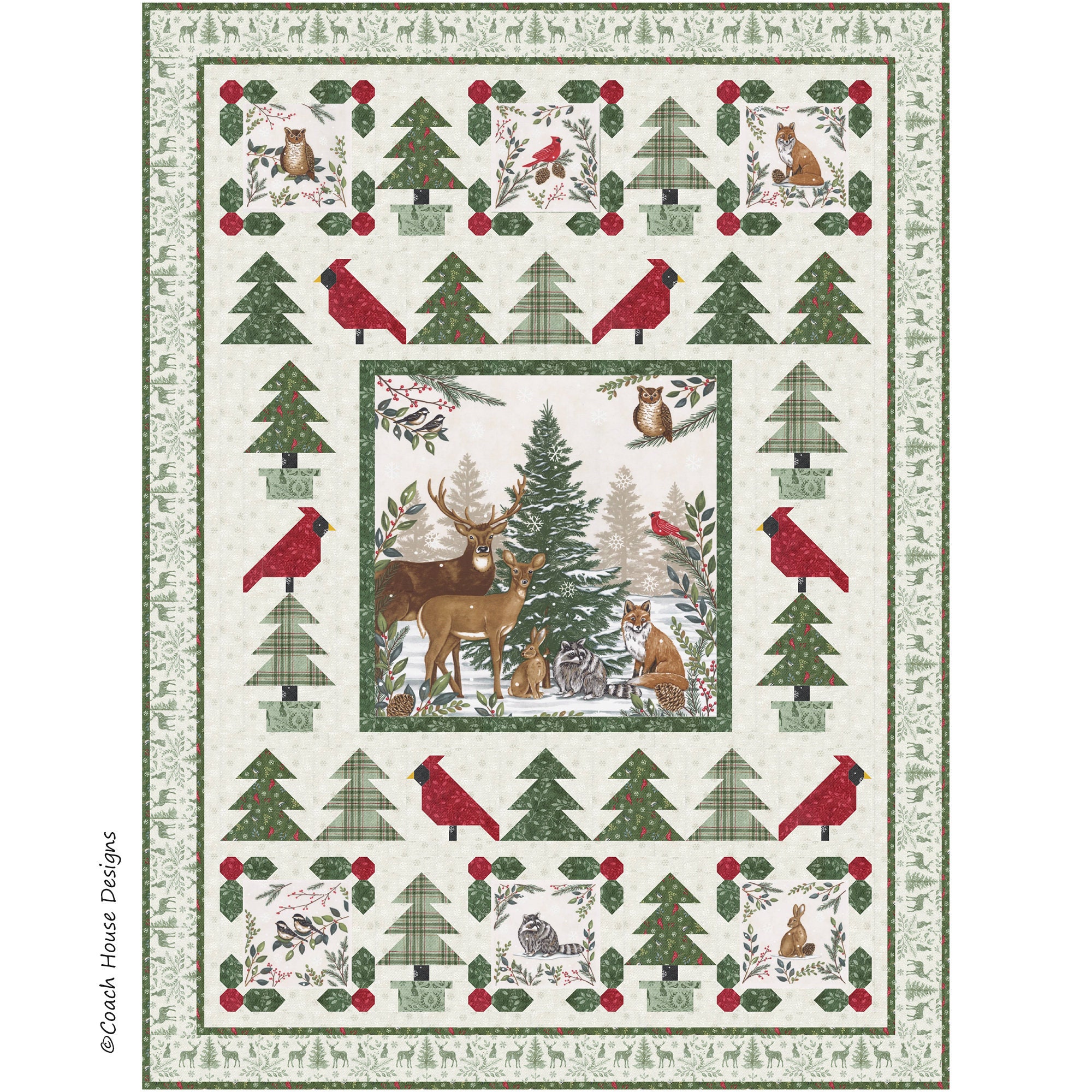 Winter Forest Digital PDF Quilt Pattern by Coach House Designs * Deb ...