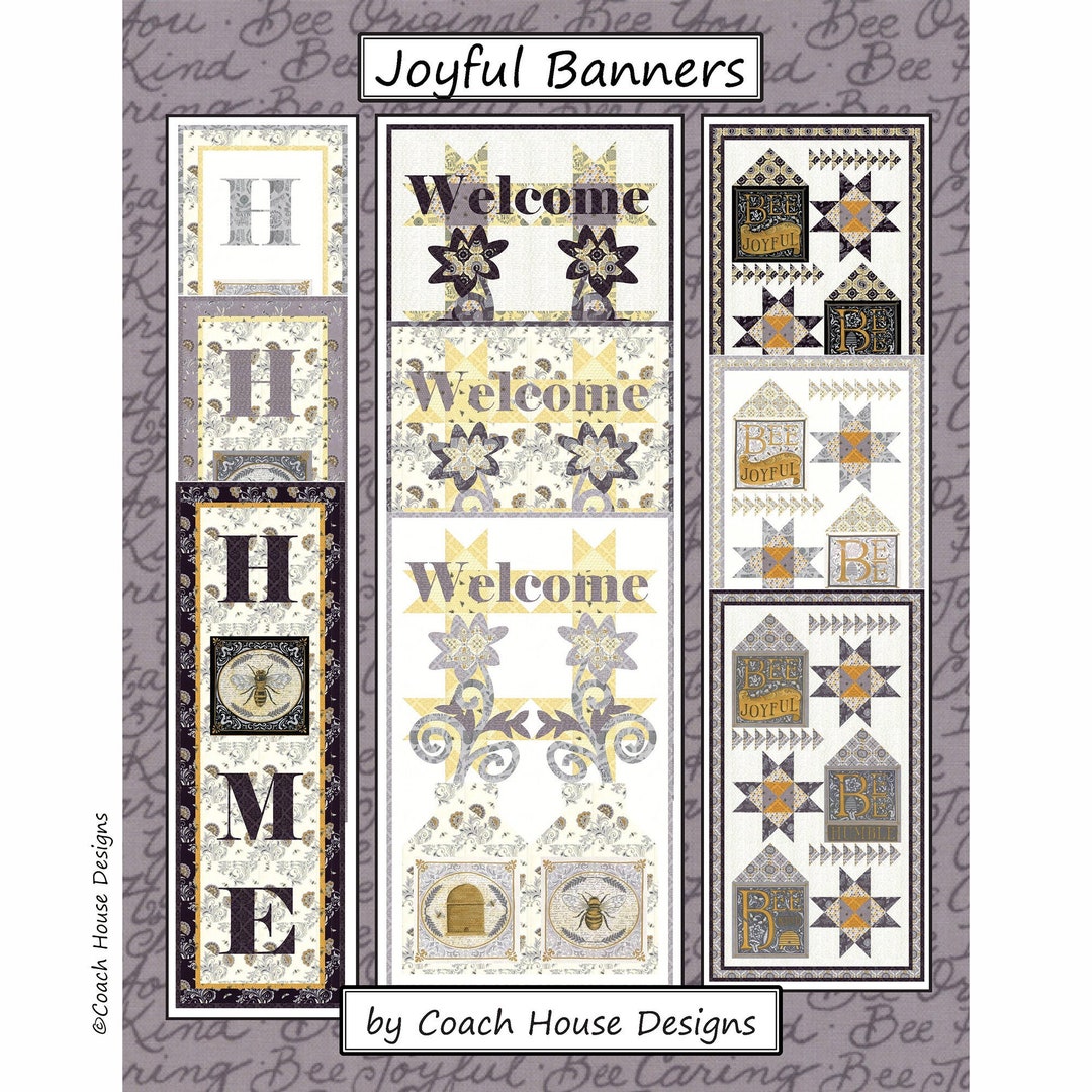 Joyful Banners Digital PDF Quilt Pattern by Coach House Designs - Etsy