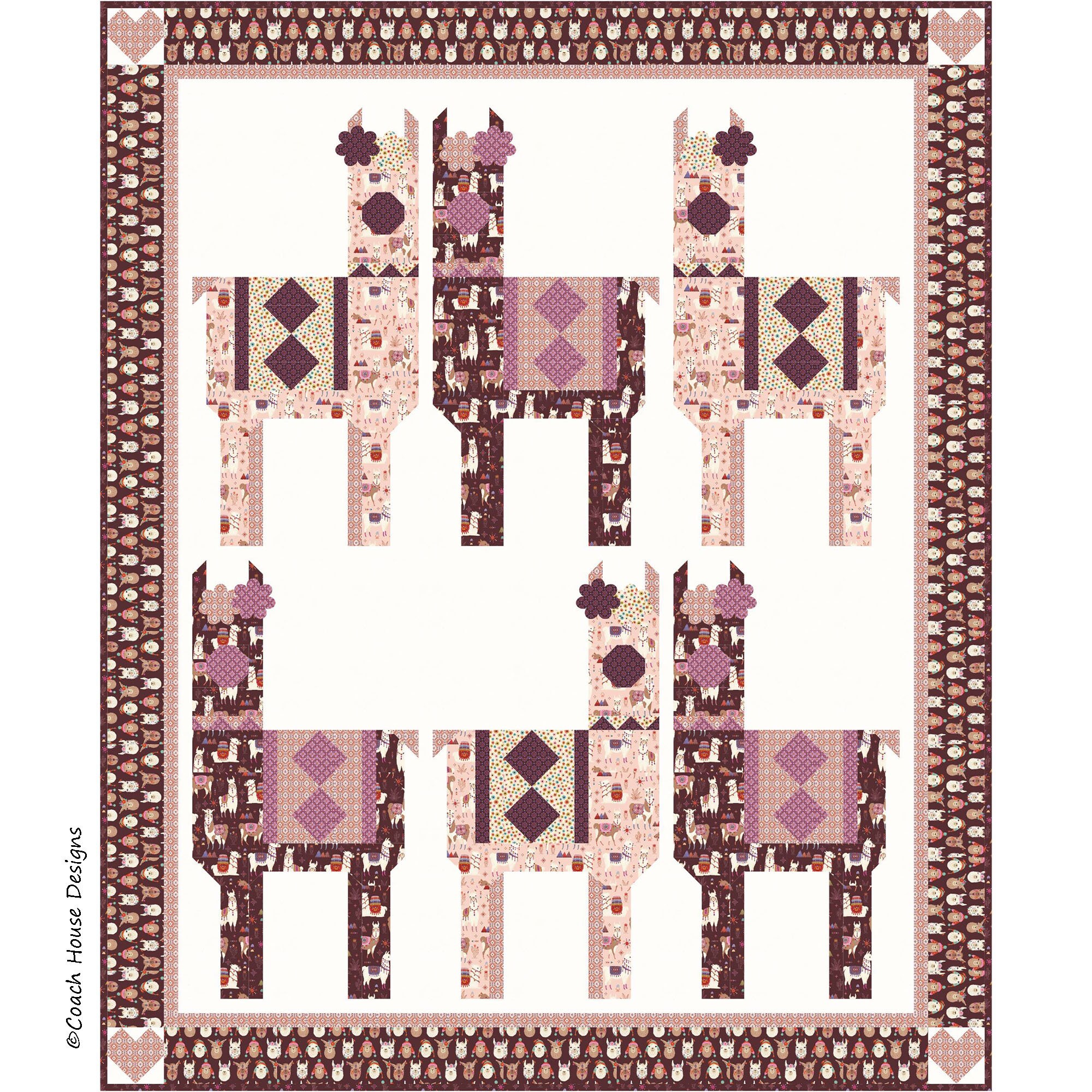 Llama Lovin' Digital PDF Quilt Pattern by Coach House Designs - Etsy
