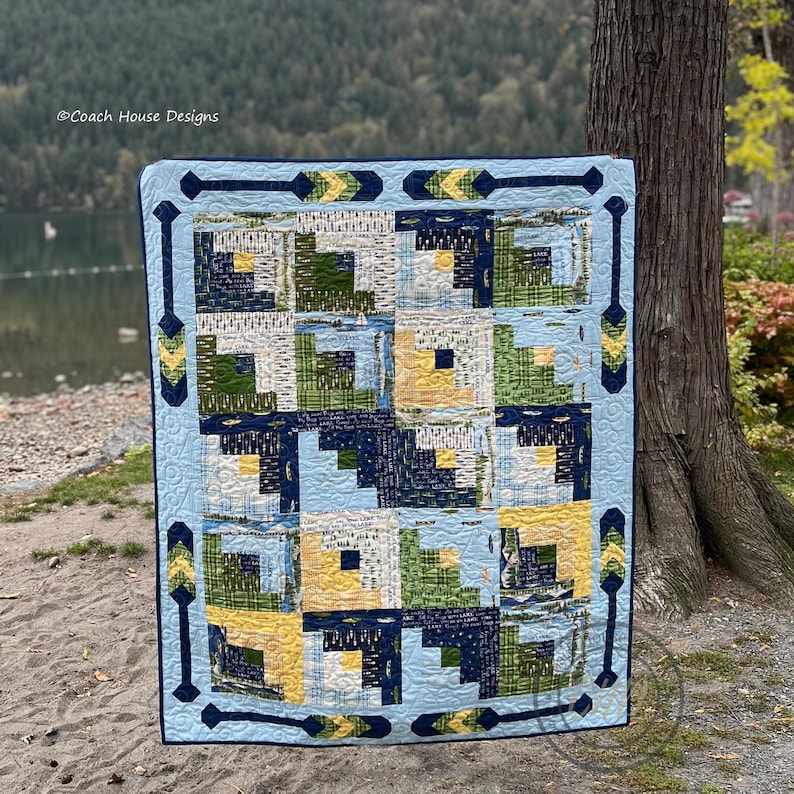Lakeside Paddle Quilt Pattern: Deb Strain "on Lake Time" Fabric (PDF ...