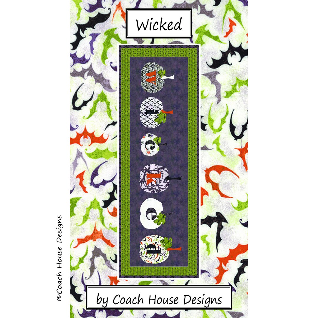 Wicked Digital PDF Quilt Pattern by Coach House Designs ** HALLOWEEN ...