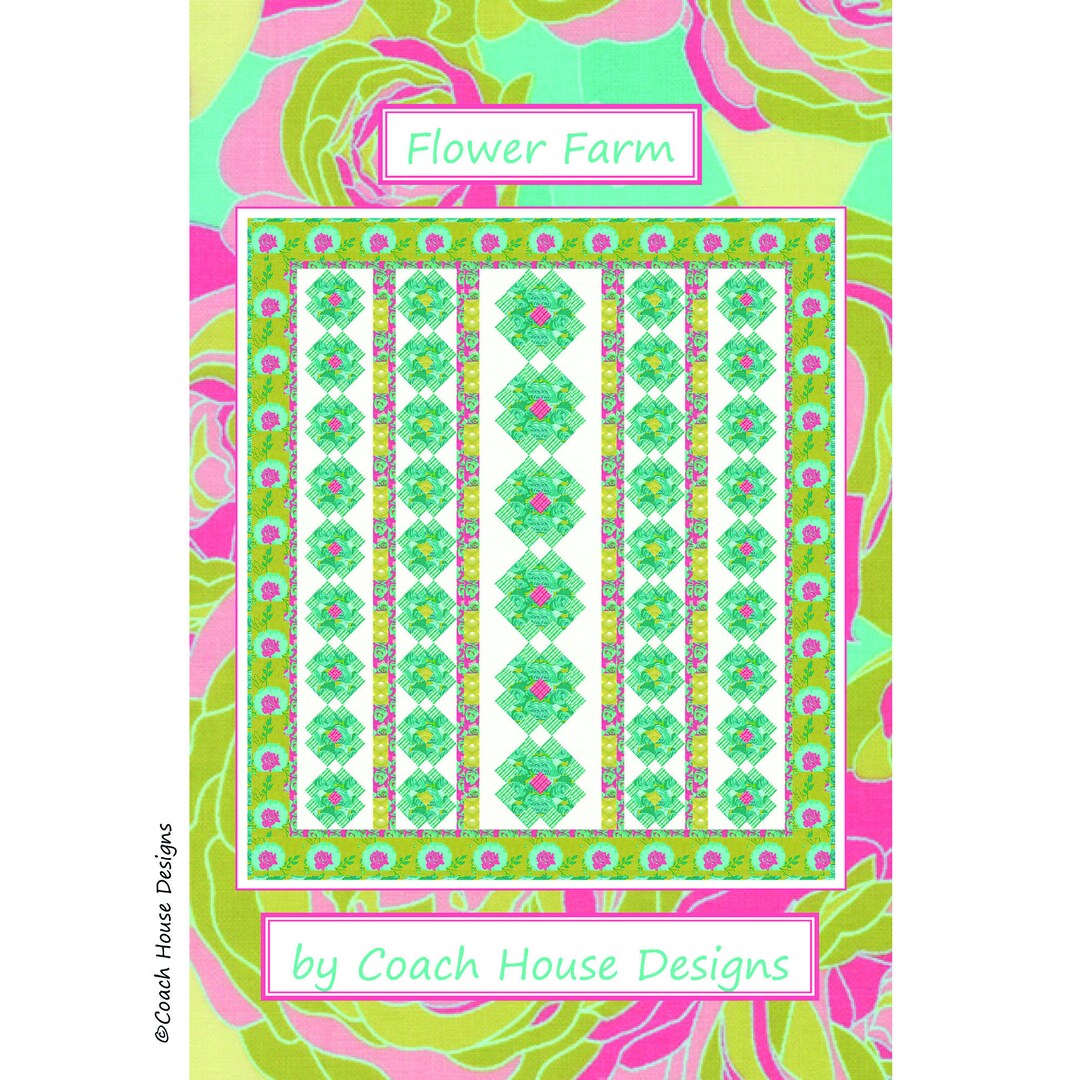 Flower Farm Digital PDF Quilt Pattern by Coach House Designs - Etsy