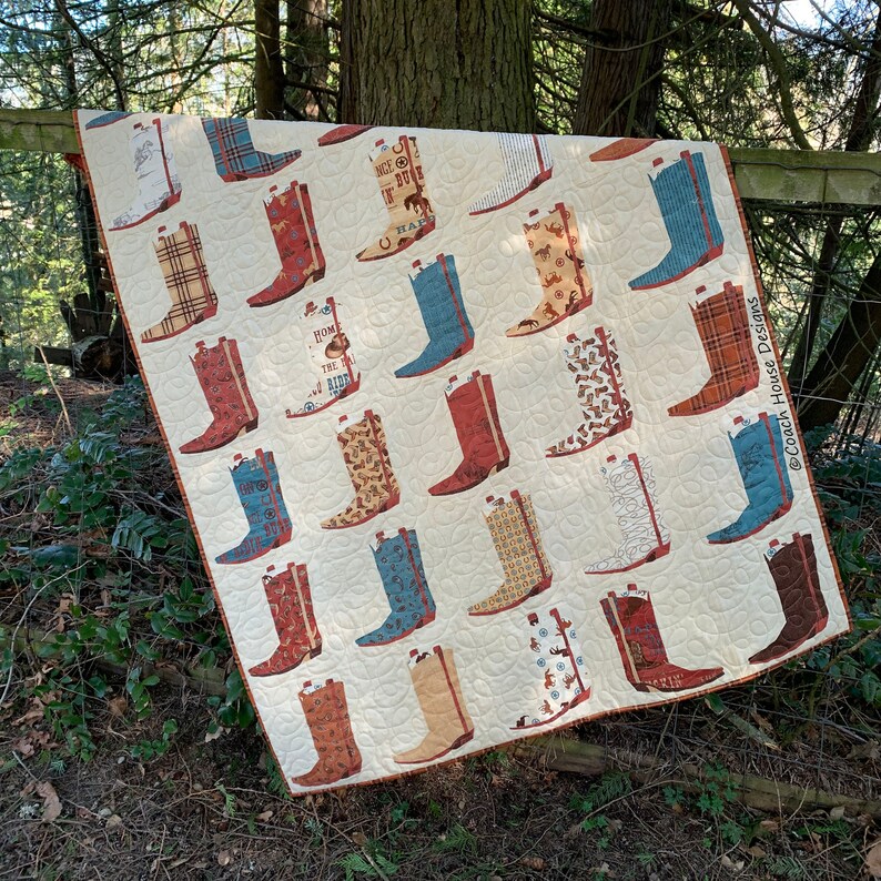 Bootaholic Digital PDF Quilt Pattern by Coach House Designs - Etsy