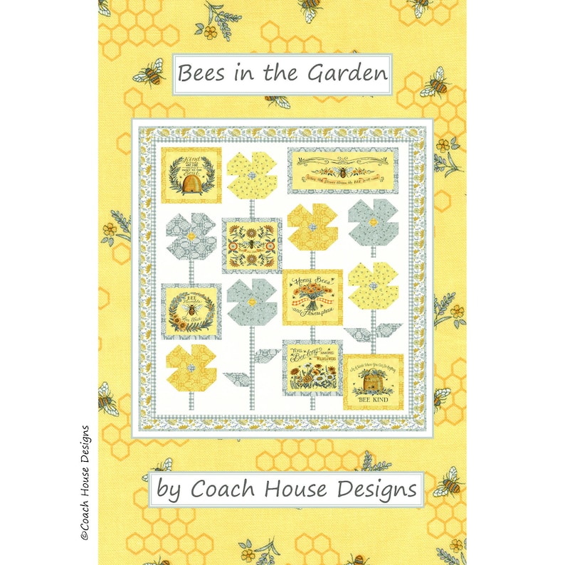 Bees in the Garden Digital PDF Quilt Pattern by Coach House Designs ...