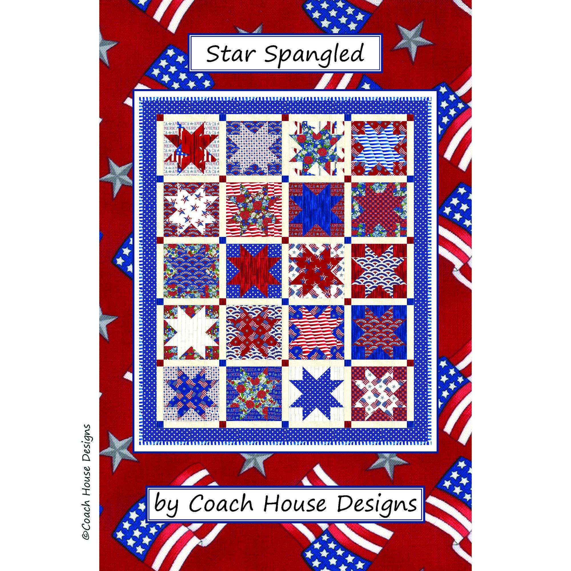 Star Spangled Digital PDF Quilt Pattern by Coach House Designs - Etsy