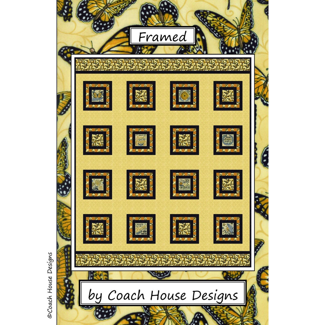 Gerahmtes digitales PDF Quilt-Muster von Coach House Designs - Etsy.de