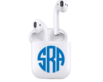 Airpods / Airpods Pro Custom Monogram, Initials 2016 and 2019 Version ...