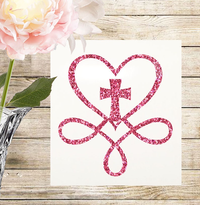 Cross Decal Glitter Cross Decal Cross Car Decal Yeti Decal for - Etsy