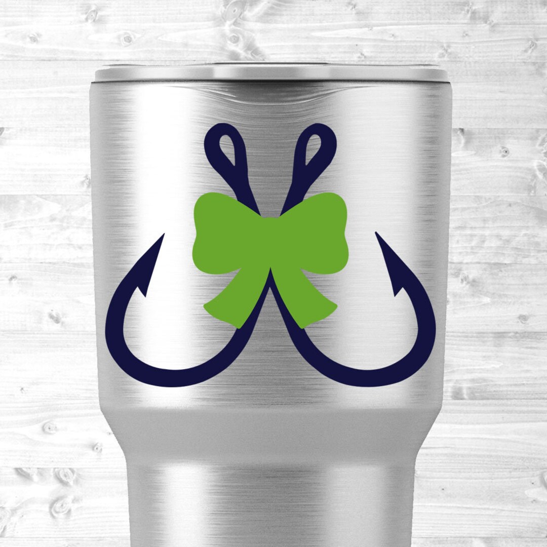 Fish Hook Decals Fishing Gifts Fishing Decal for Yeti Yeti Decal Rear ...