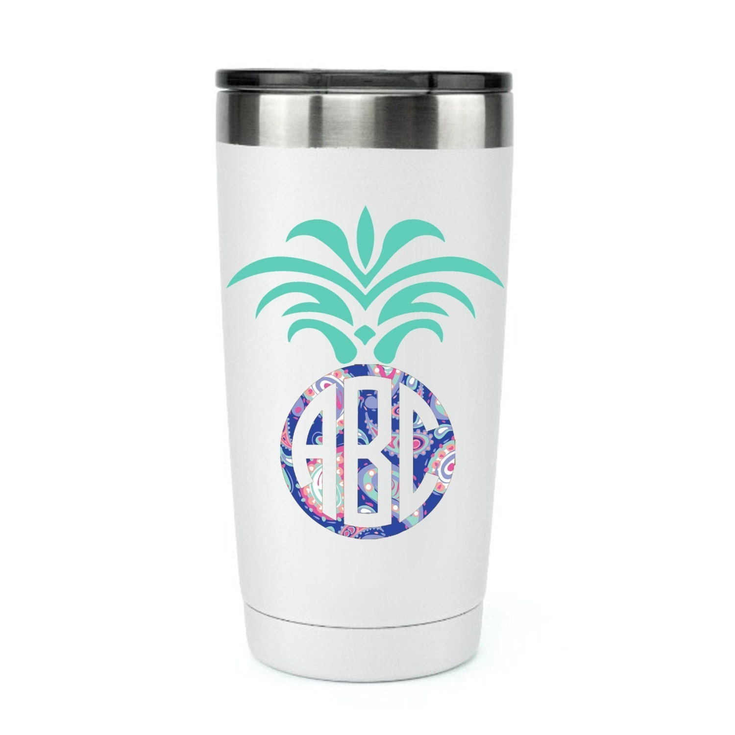 Yeti Tumbler Decal Custom Yeti Sticker Pineapple Decal | Etsy