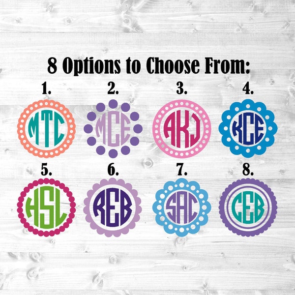 Monogram Sticker - Etsy