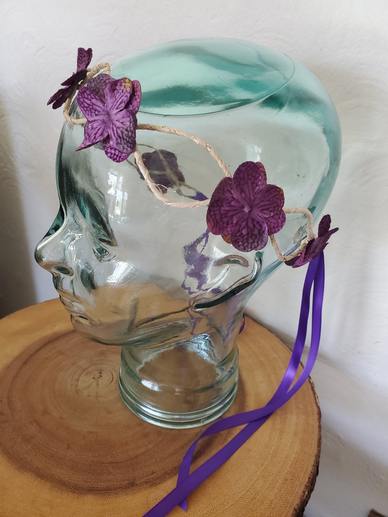 Purple Flower Crown, Violet Flower Crown, Flower Tiara, Boho Headband ...