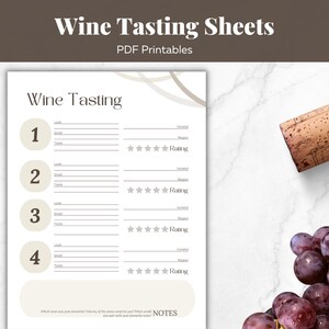 Printable Wine Tasting Sheets Wine Tasting Party Rating, Appearance ...