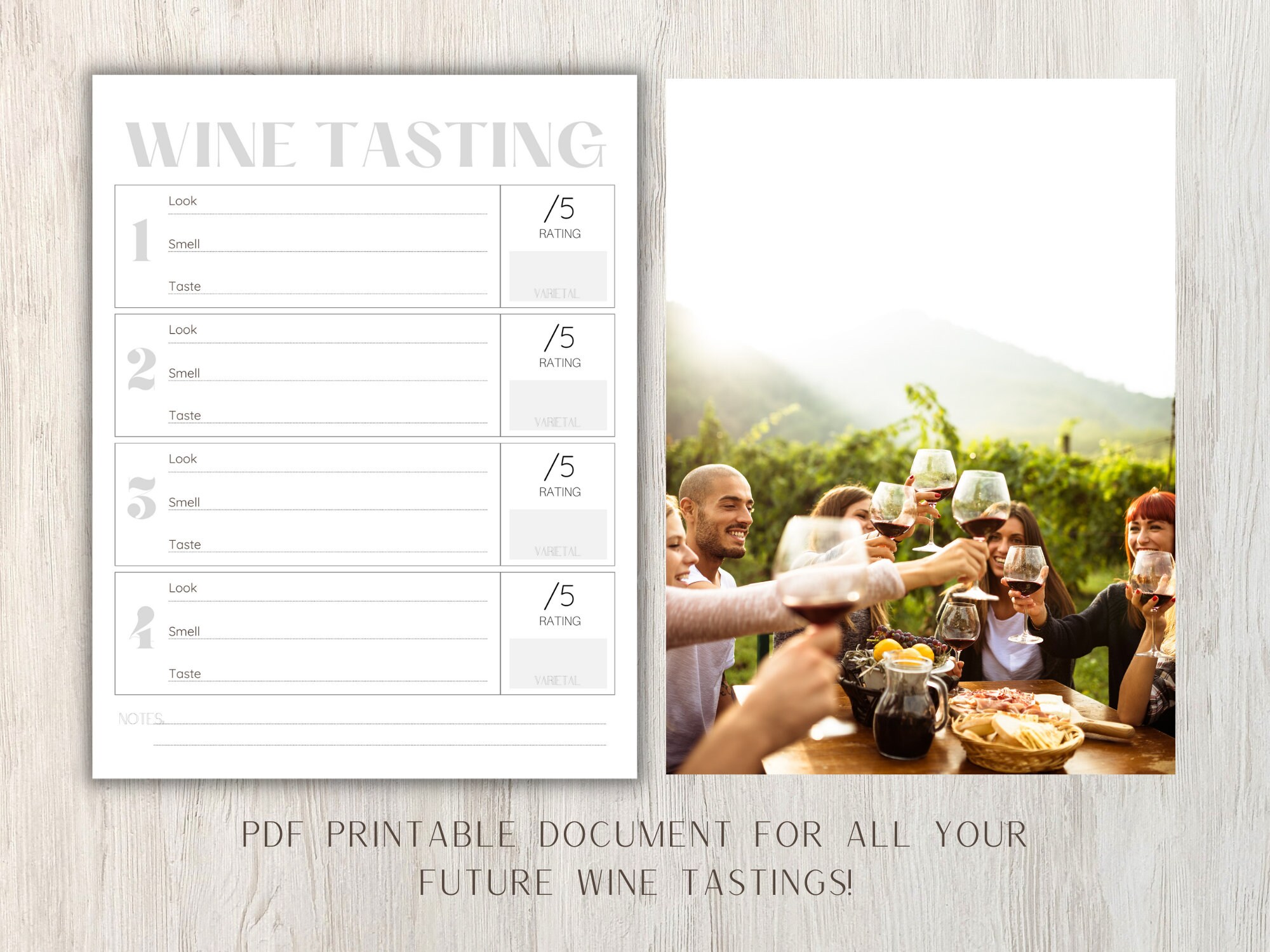 Printable Wine Tasting Sheets Wine Tasting Party Rating, Appearance ...