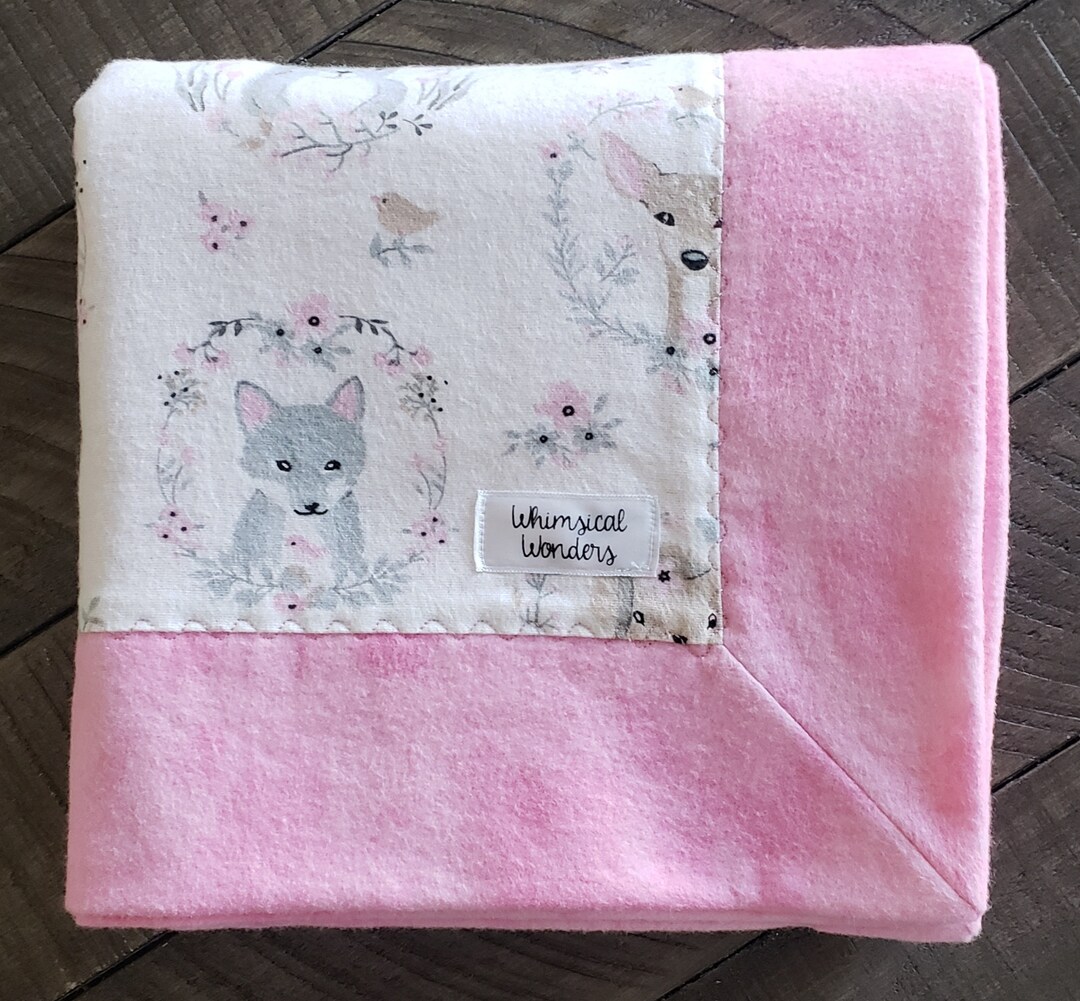 Sweet Little Girls Handmade Flannel Reversible Blanket - Etsy