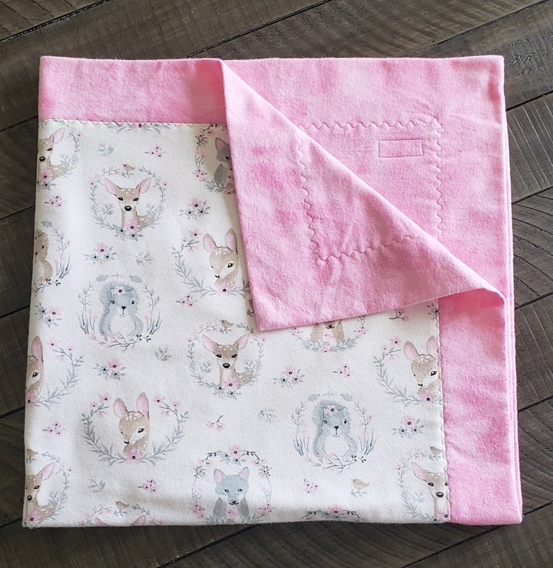 Sweet Little Girls Handmade Flannel Reversible Blanket - Etsy