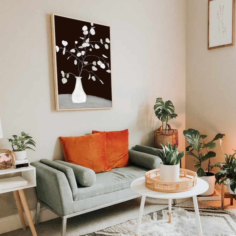 Honesty Plant Illustration: Digital Downloadable Art Print. | Etsy