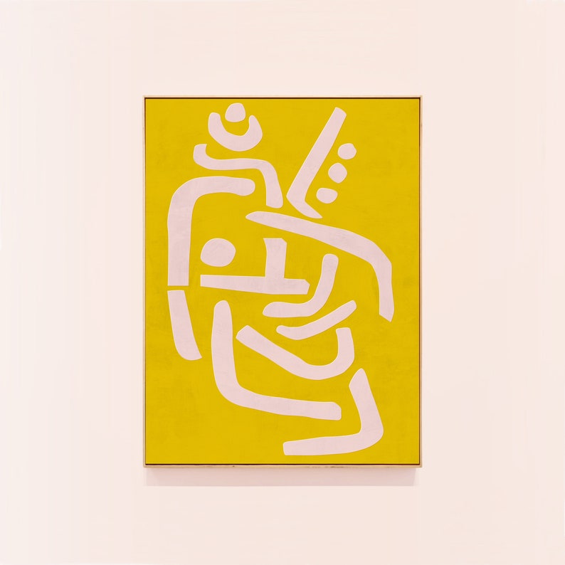 Abstract PRINTABLE ART: Yellow Mustard Poster Scandi Boho | Etsy