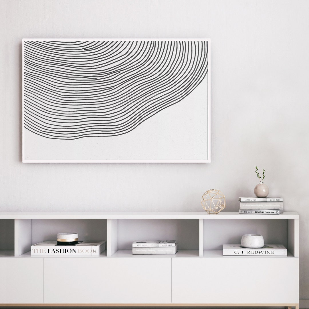 Downloadable Print: Abstract Lines Printable Art. Oversized Art Print ...