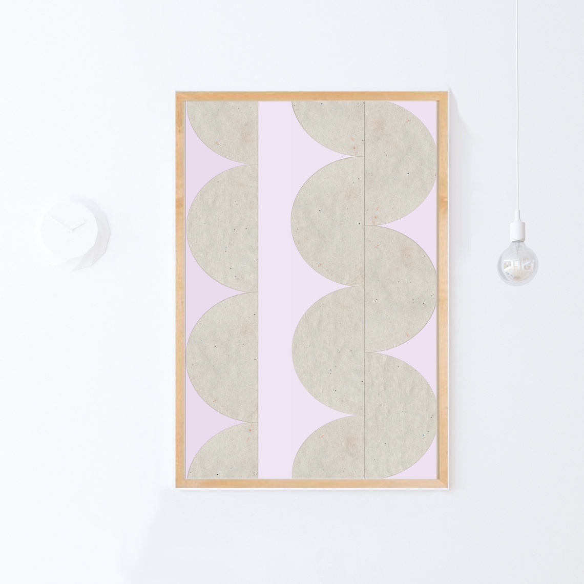 Mid Century Modern Art Print Pink Abstract Art Print DIGITAL | Etsy