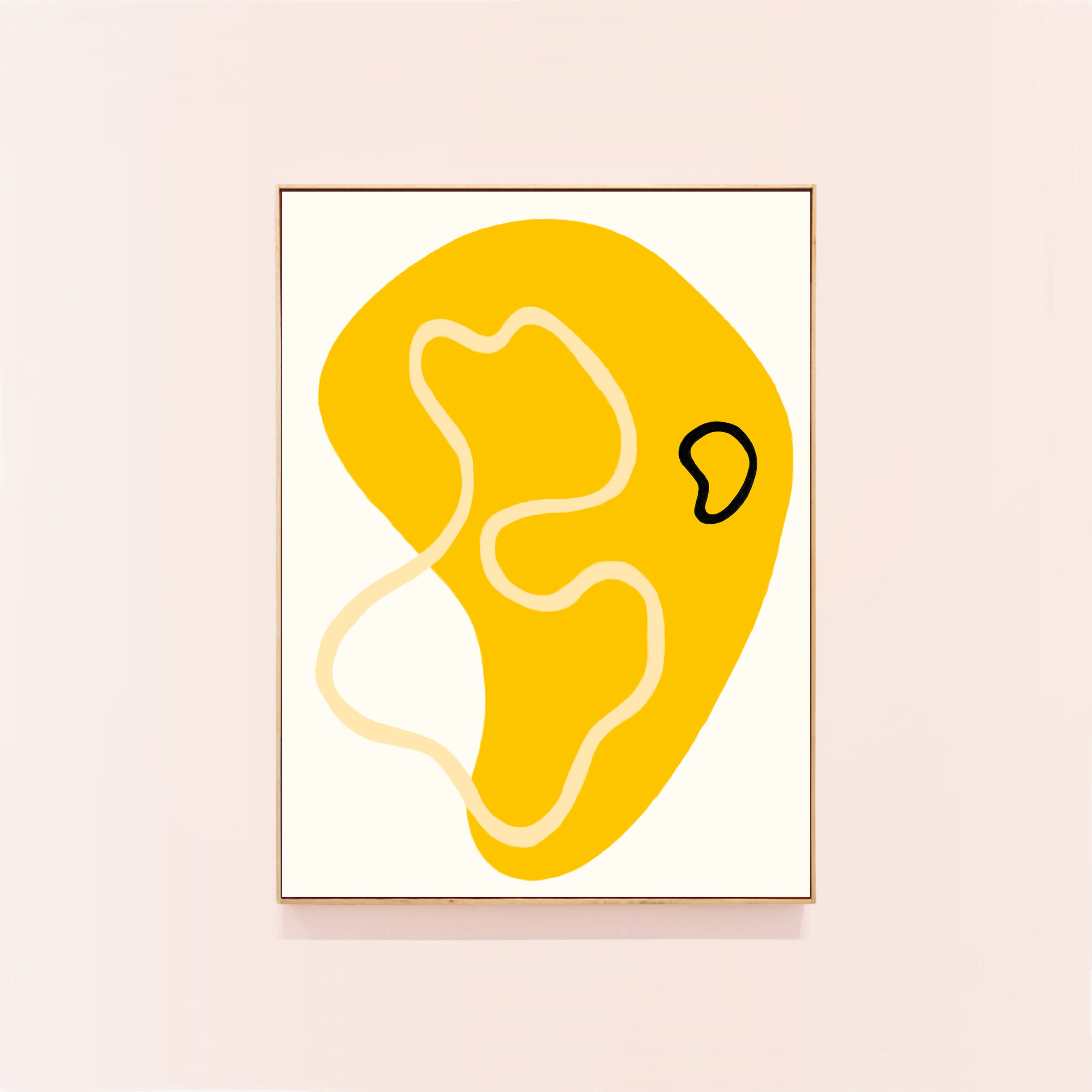 Mid Century Modern Art Print Poster Yellow Abstract Art Print - Etsy