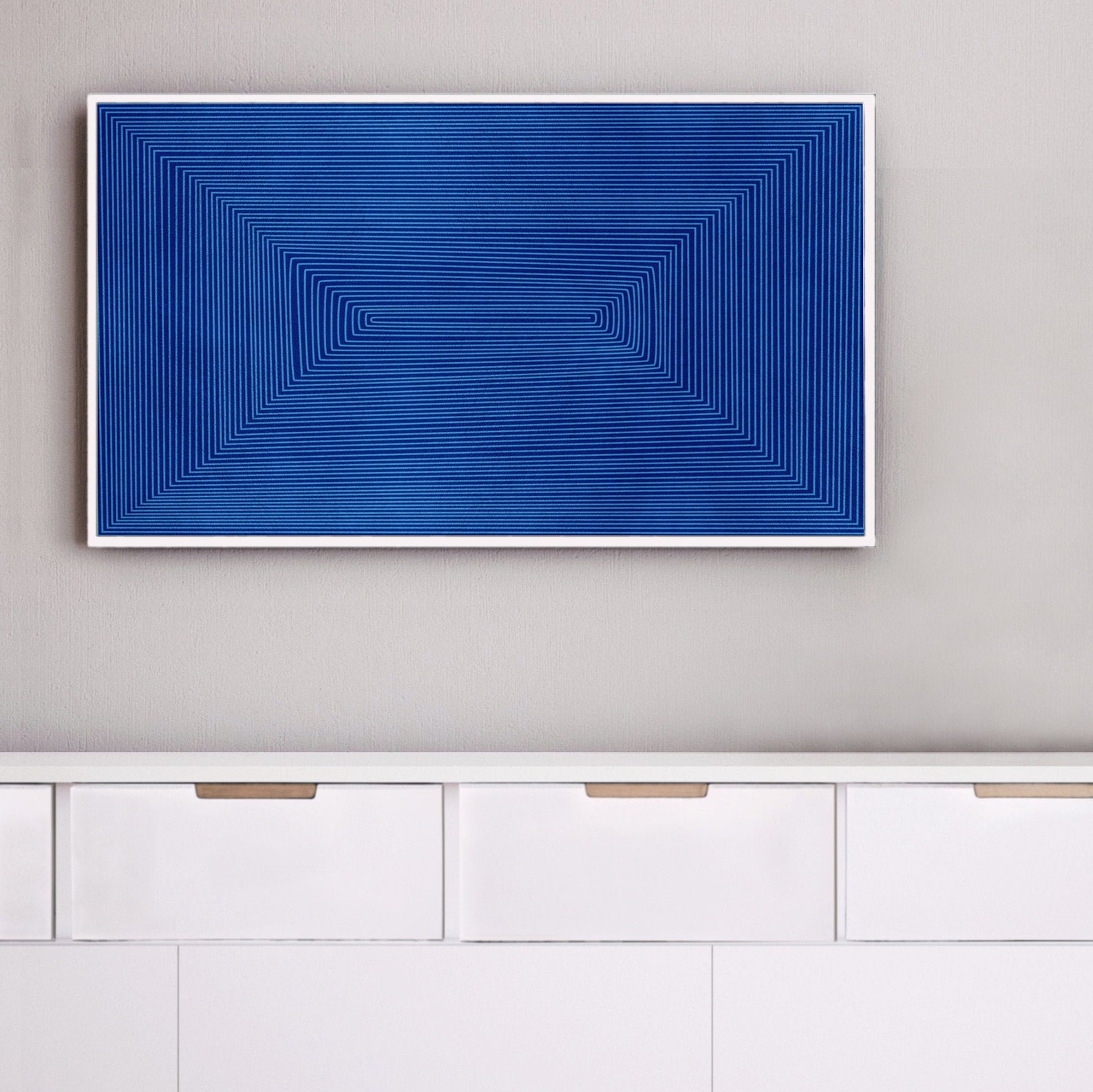 Blue abstract Samsung Frame TV Art. Abstract Digital Download | Etsy