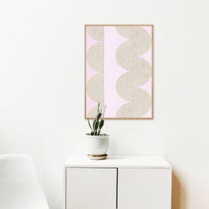 Mid Century Modern Art Print, Pink Abstract Art Print, DIGITAL DOWNLOAD ...