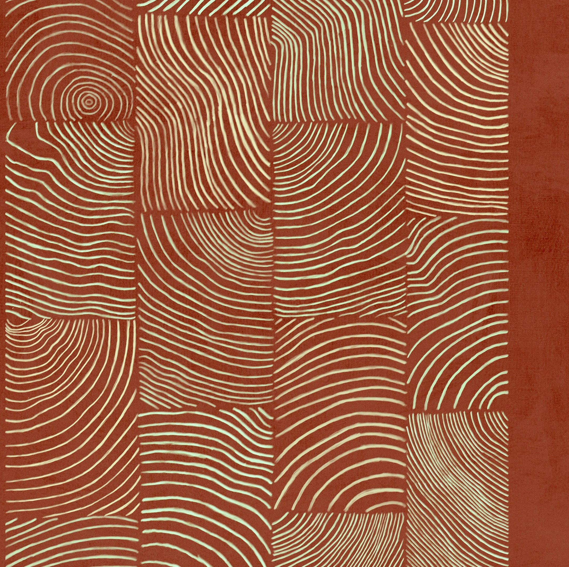 Abstract Line Pattern, Digital Downloadable Art Print. Burnt Orange ...