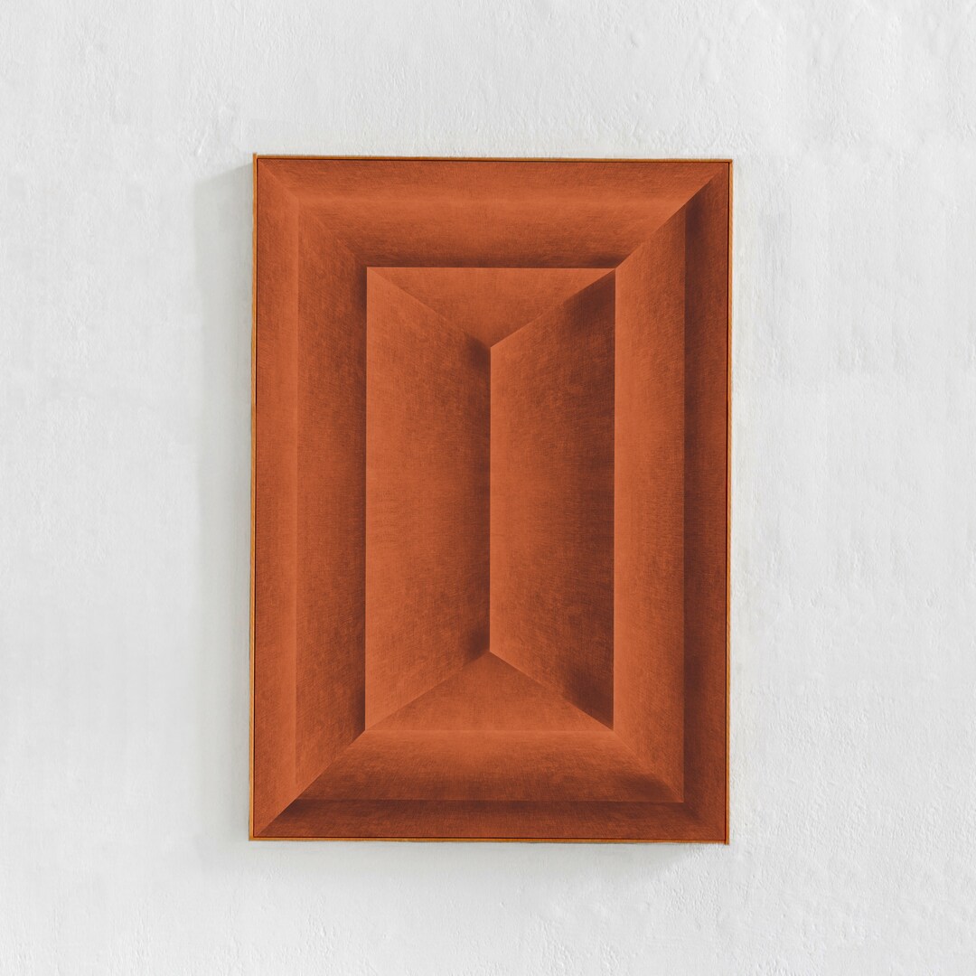 Terracotta Wall Art, Rust Orange Downloadable Print, Abstract Geometric ...