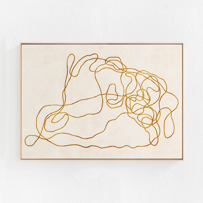 Abstract Printable Line Art: Modern Artwork in Neutral Tones - Etsy