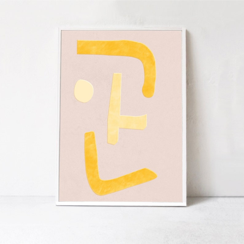 Neutral Wall Art PRINTABLE Abstract Shapes Poster Print - Etsy