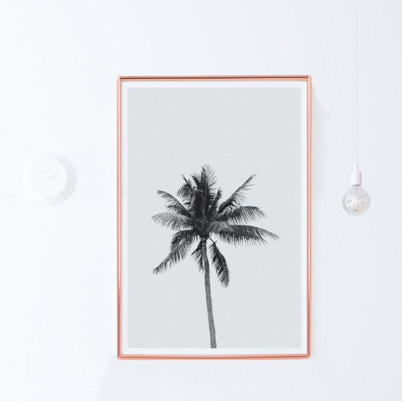 Palm PRINTABLE ART Palm Tree Print Black and White Palm Tree | Etsy