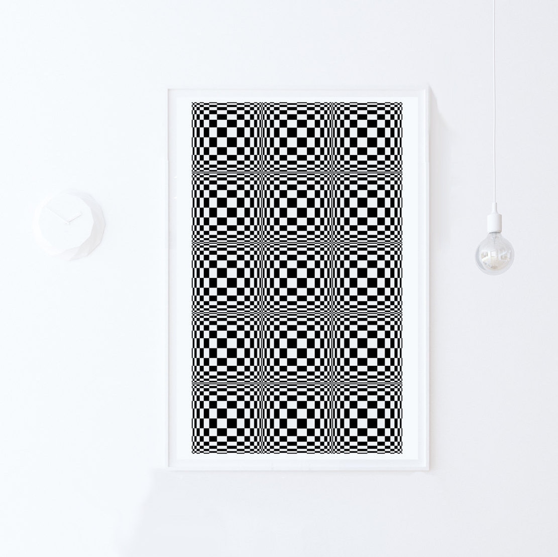 Black and White Checkered Print Decor Instant Download - Etsy UK
