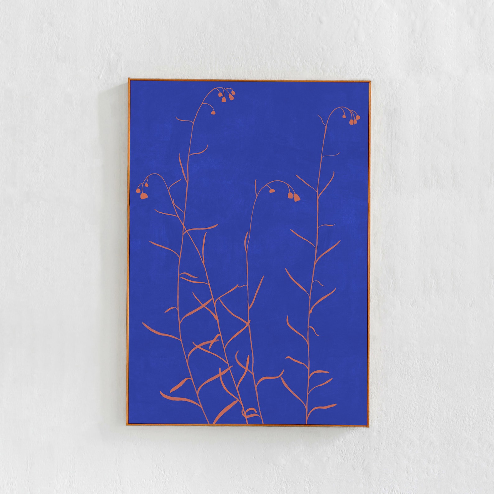 Cobalt Blue Botanical Printable Wall Art: Blue Eclectic Poster ...