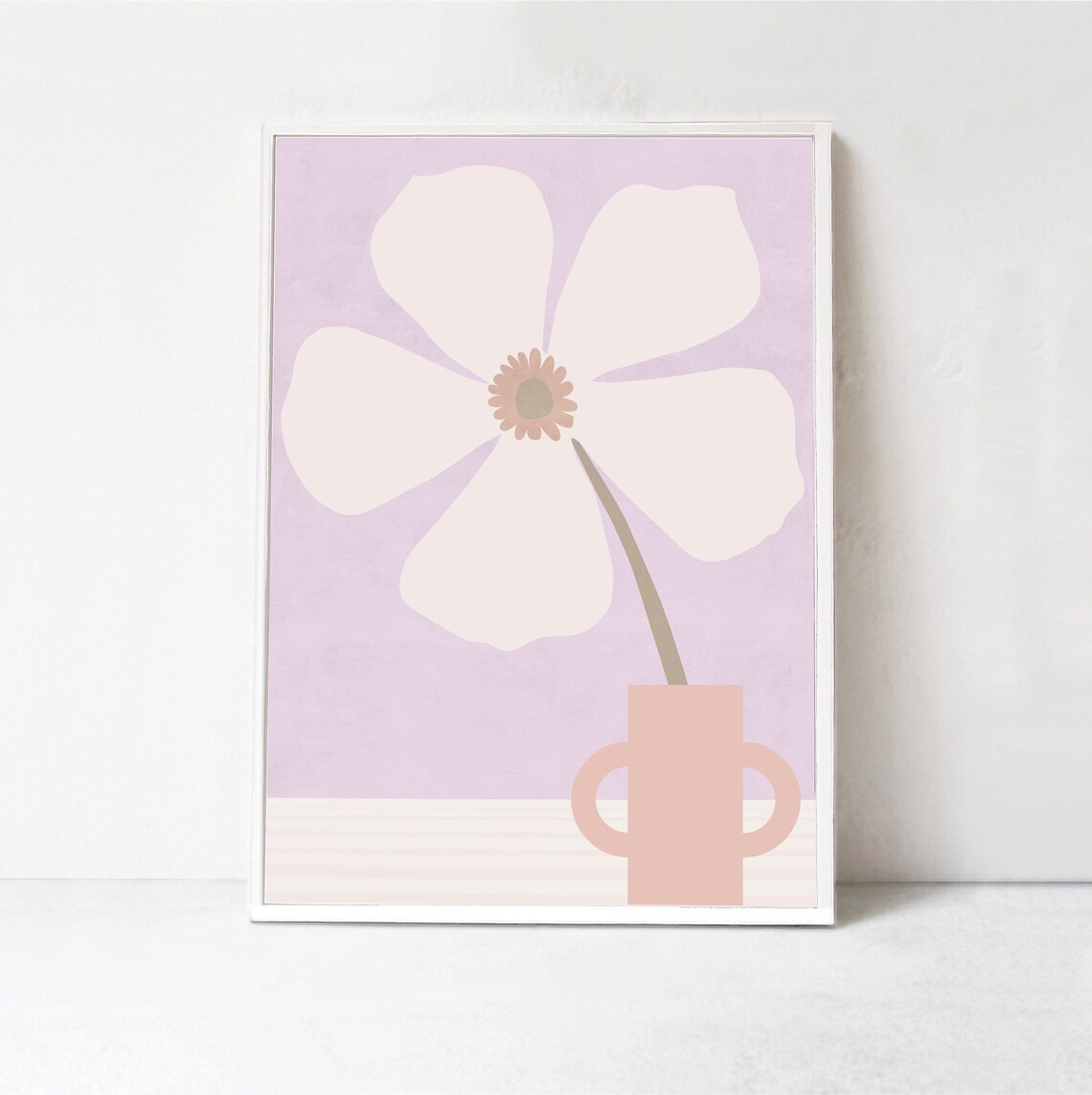 Flower in a Vase Poster: Downloadable Art Print. Scandi Boho Decor for ...