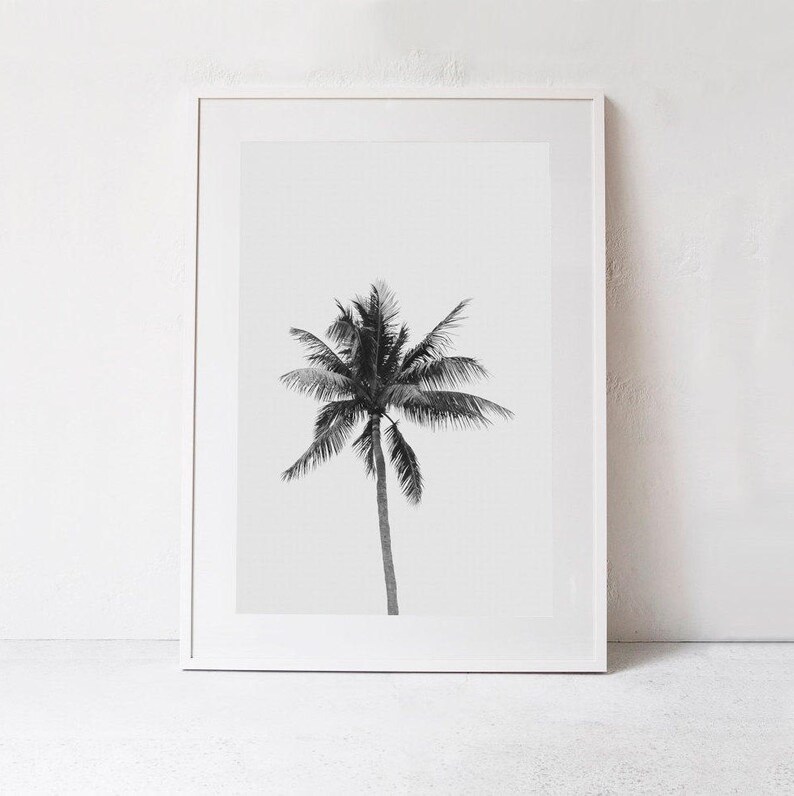 Palm PRINTABLE ART Palm Tree Print Black and White Palm Tree | Etsy