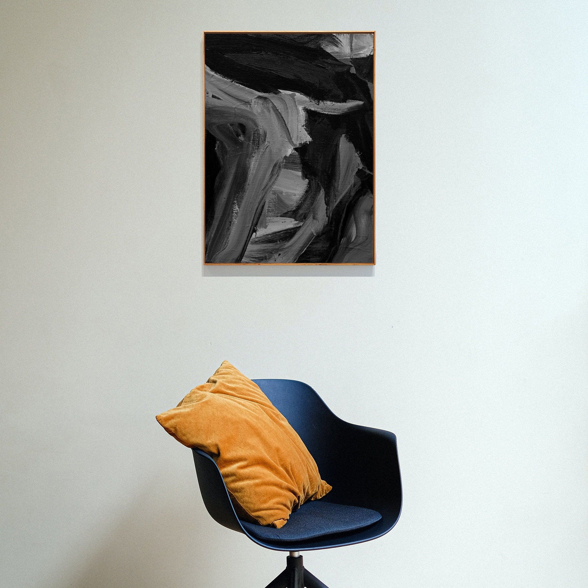 Black Abstract Art Modern Print DIGITAL DOWNLOAD Art Black - Etsy