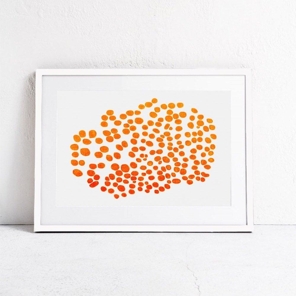 Orange Abstract Wall Art Downloadable Print Large Abstract | Etsy
