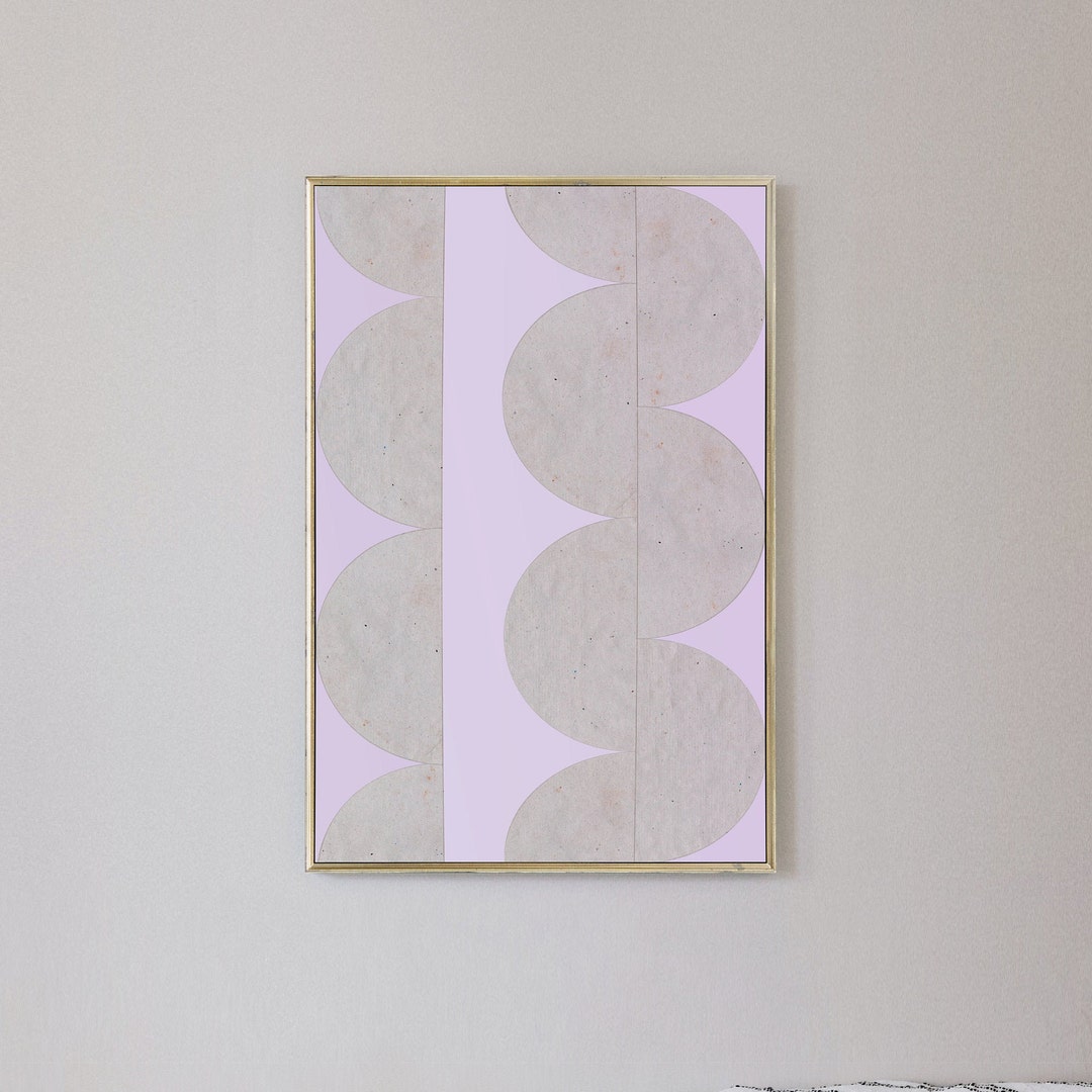 Mid Century Modern Art Print, Pink Abstract Art Print, DIGITAL DOWNLOAD ...