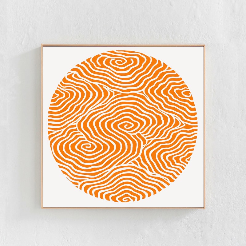 Orange Abstract Art - Etsy