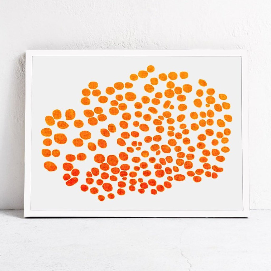 Orange Abstract Wall Art Downloadable Print Large Abstract | Etsy