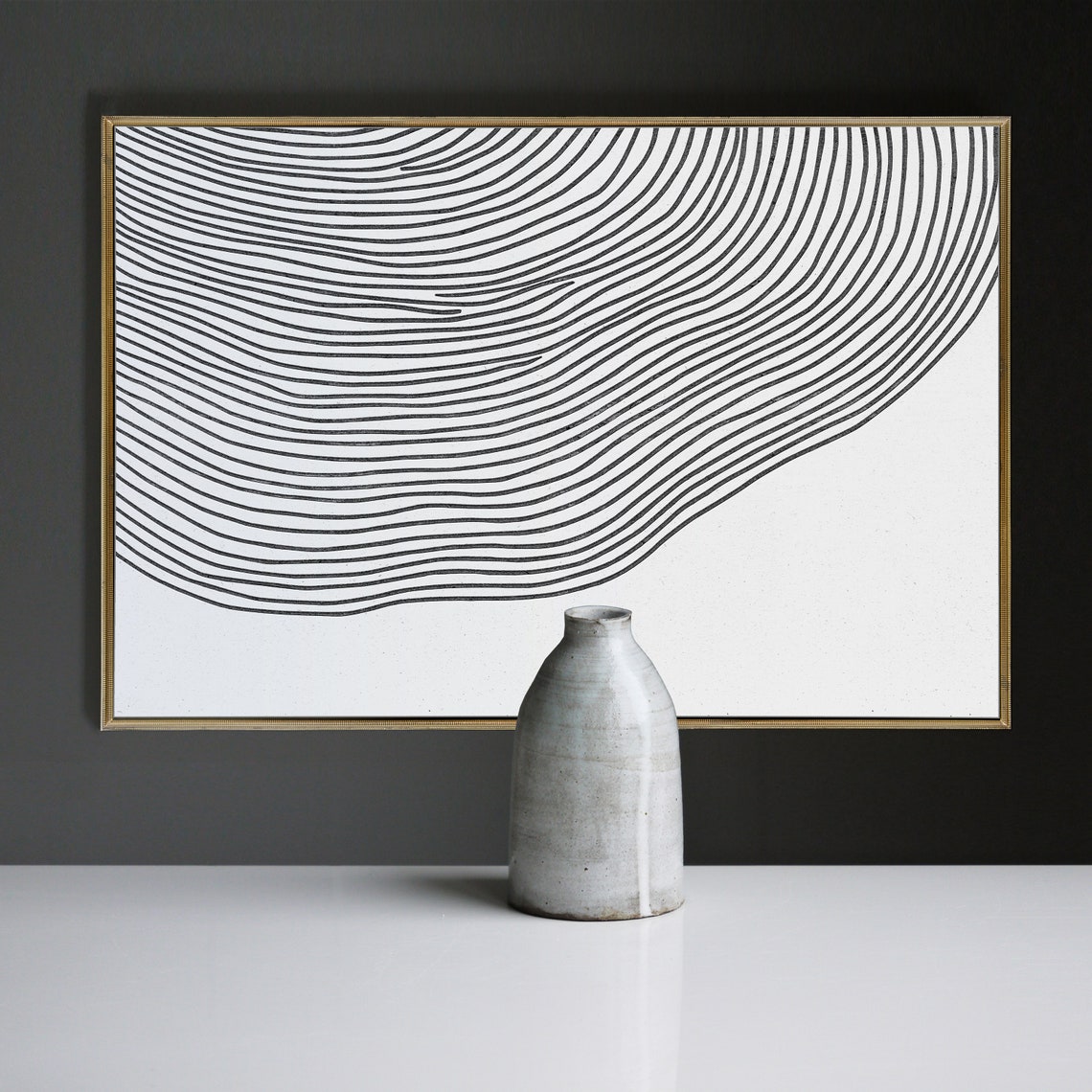 Downloadable Print: Abstract Lines Printable Art. Oversized | Etsy